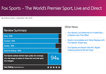 Fox Sports - Latest Offers, Reviews and Live Streaming Options